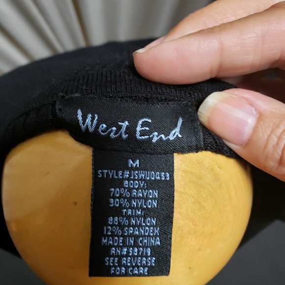 Tops | Twofer Black And Tan Lace Knit Top | Poshmark